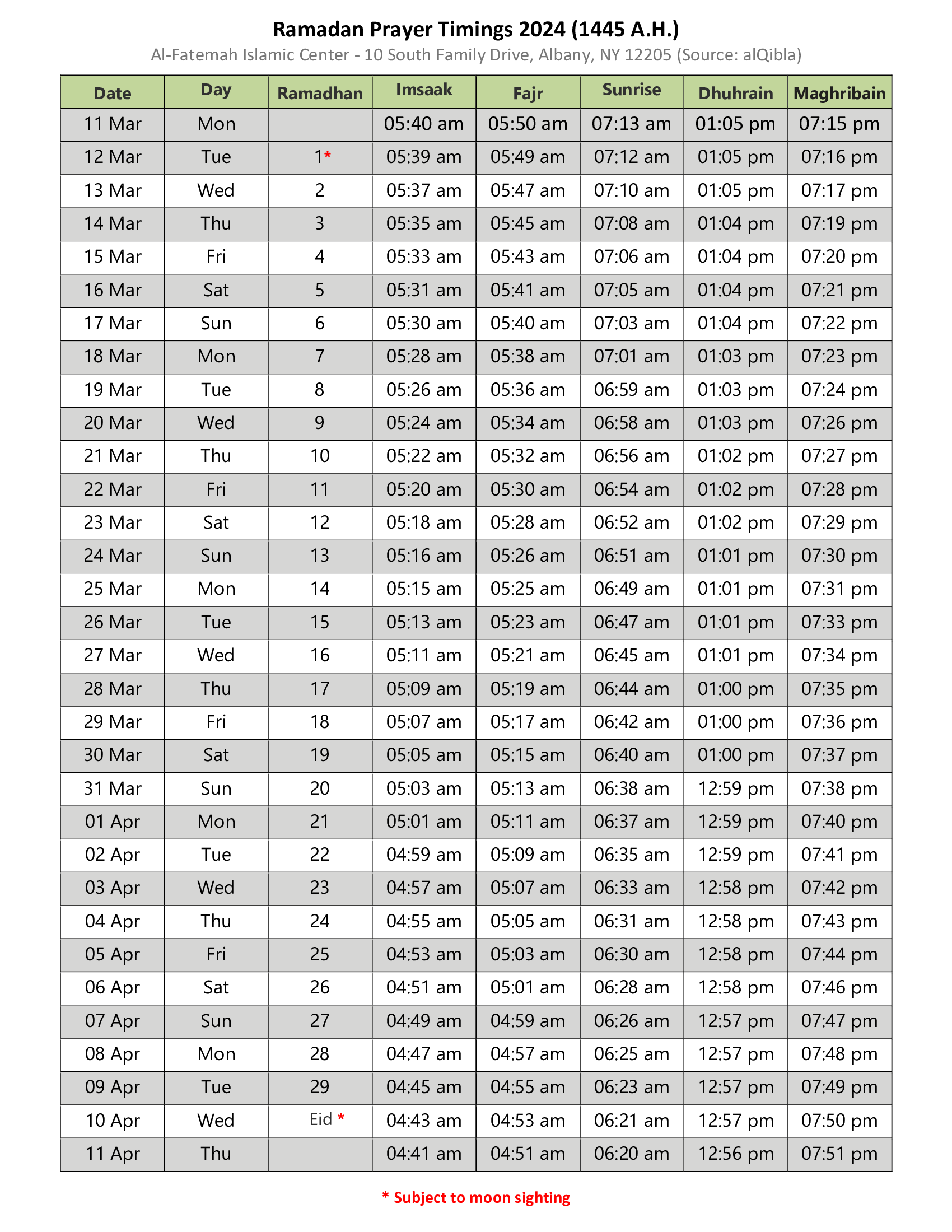 Al-Fatemah Islamic Center